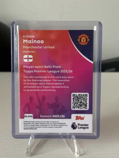 TOPPS 2026 EPL Kobbie Mainoo Patch /199 Manchester United Rookie Card £ ...