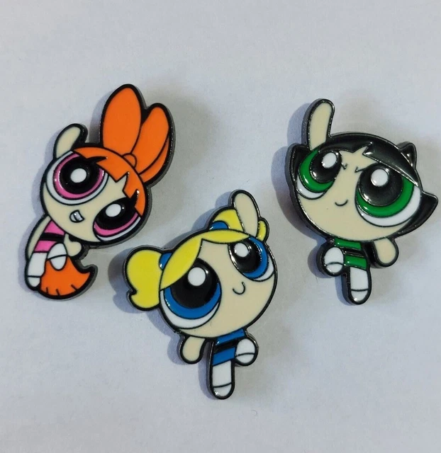 THE POWERPUFF GIRLS pin badge- 90s TV Cartoons £3.99 - PicClick UK