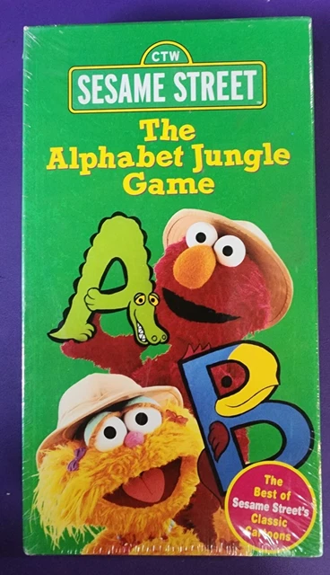 SESAME STREET - The Alphabet Jungle Game (VHS, 1998) ELMO, ZOE, TELLY ...