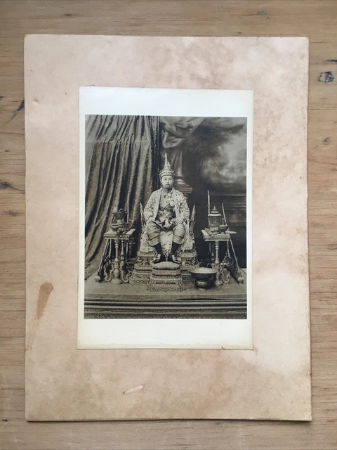 ANTIQUE CORONATION PORTRAIT Of King Vajiravudh, The 6th King Of Siam ...