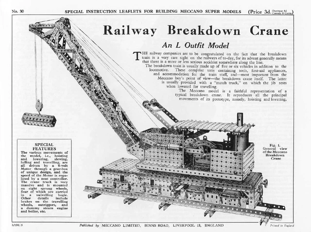MECCANO SUPERMODELS 30 Railway Breakdown Crane Constructions DVD £3.82 ...