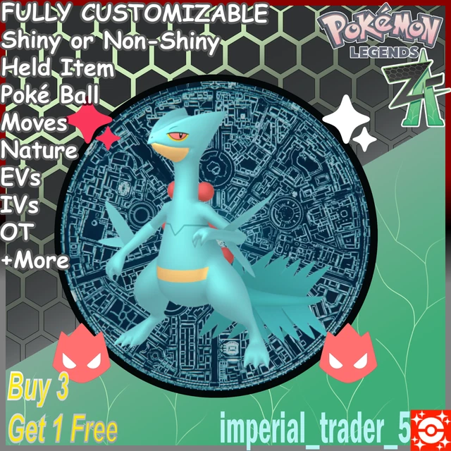 POKÉMON LEGENDS Z-A Alpha Shiny Sceptile Best 6IV Customizable $4.03 ...