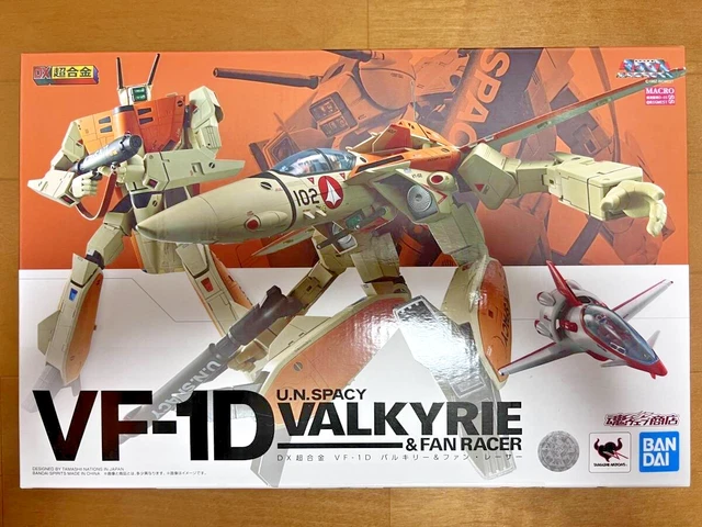 FIGURA BANDAI TAMASHII Nation DX Chogokin Macross VF-1D Valkyrie & Fan ...