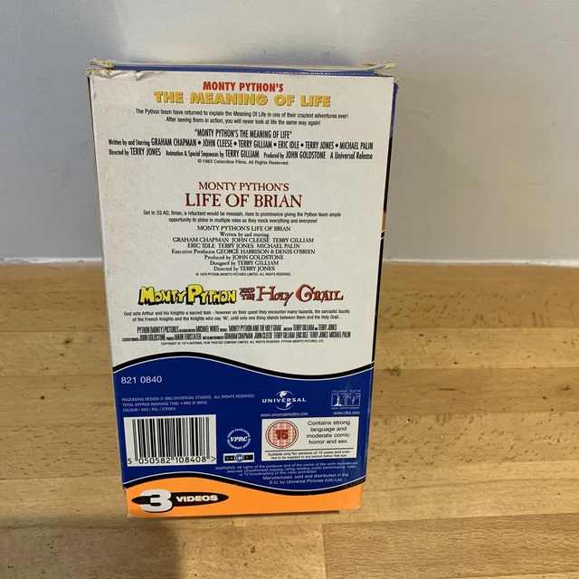 MONTY PYTHON VHS video cassette three movie Box Set classic British ...