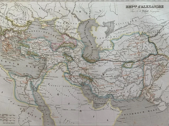 CARTOGRAPHIE ANCIENNE - L'empire D'alexandre - Gravure Dufour - 1828 ...