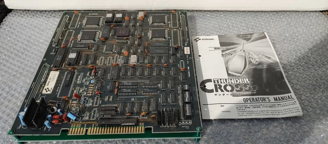 -THUNDER CROSS- KONAMI Arcade Jamma PCB + Manual + Sticker EUR 179,00 ...