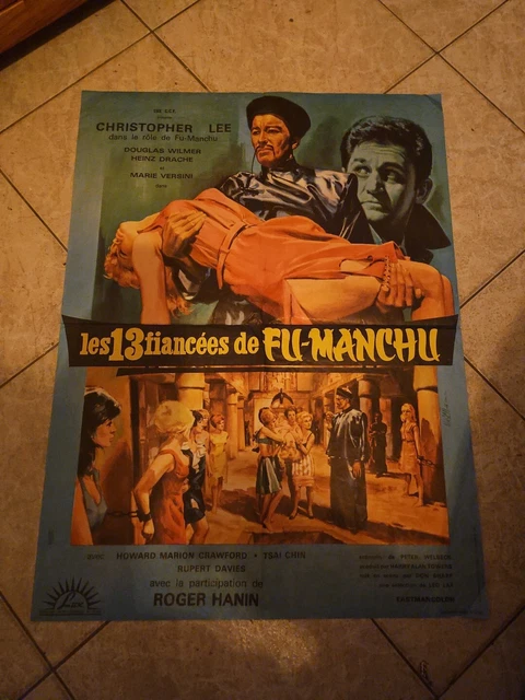 LES 13 FIANCEES de Fu-Manchu Affiche ORIGINALE Poster 60x80 1966 C Lee EUR 60,00 - PicClick FR