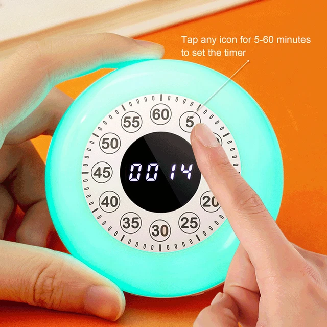 DIGITAL DISPLAY TIMER Classroom Rechargeable Visual with Rgb Light 60 ...