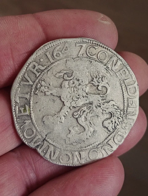 ECU ARGENT 1647, Provinces-Unies, Leeuwendaalder, Lion d'argent de ...