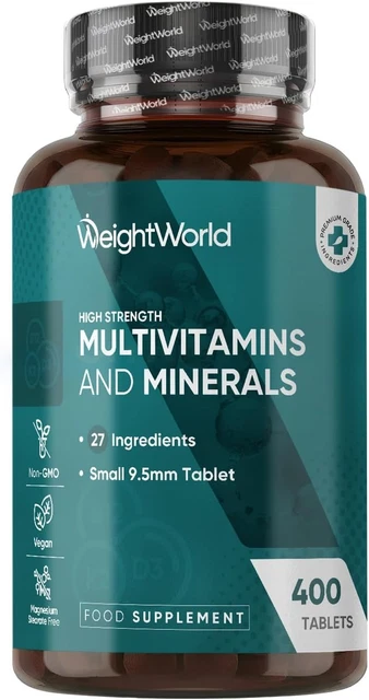 MULTIVITAMIN TABLETS MEN Women 400Tablets 27 Multivitamins Minerals ...