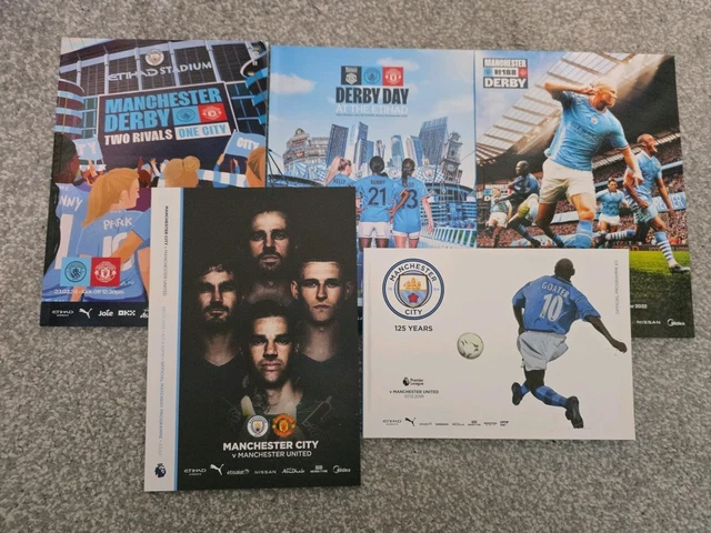 MANCHESTER CITY VS Manchester United Derby Programmes £4.35 - PicClick UK