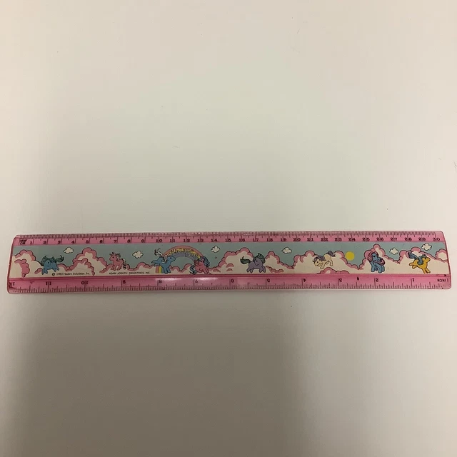 VINTAGE MY LITTLE Pony Pink Plastic Ruler 1983 Hasbro Adam Joseph ...