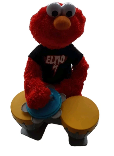 LET'S ROCK ELMO Rocks with Drums Hasbro Sesame Street 2010 Singing ...