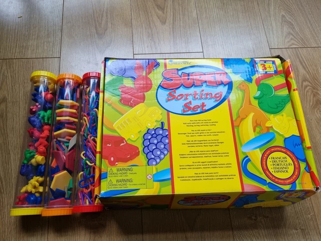 LEARNING RESOURCES ORIGINAL Super Sorting Set Plus 3 Sensory Tubes £34.99 - PicClick UK