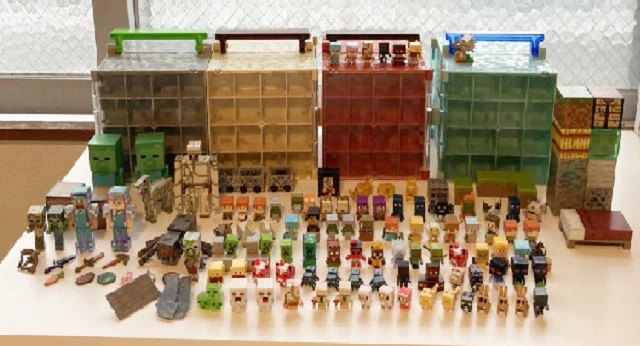 MATTEL MINECRAFT COLLECTOR Case 4 types set Overseas Limited nether ...