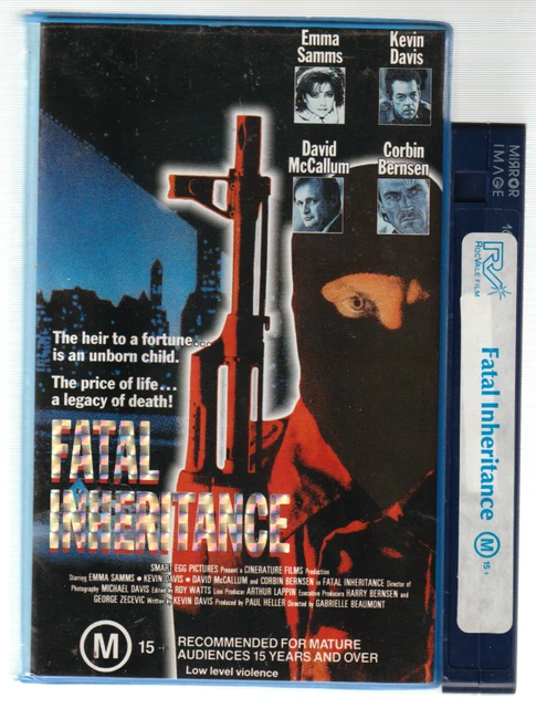 RARE VHS VIDEO Tape FATAL INHERITANCE Clamshell RocVale Film Ex-Rental ...