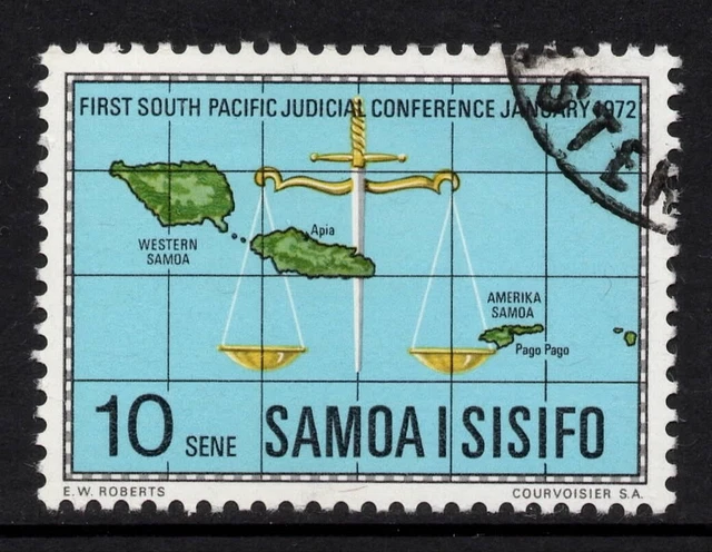 SAMOA 1971 1st SOUTH PACIFIC JUDICIAL CONFERENCE STAMP VFU $1.50 ...