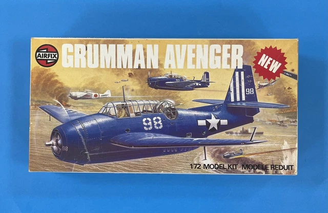 VINTAGE AIRFIX “GRUMMAN AVENGER” 1/72 Scale Model Kit #03033-9 Airplane ...