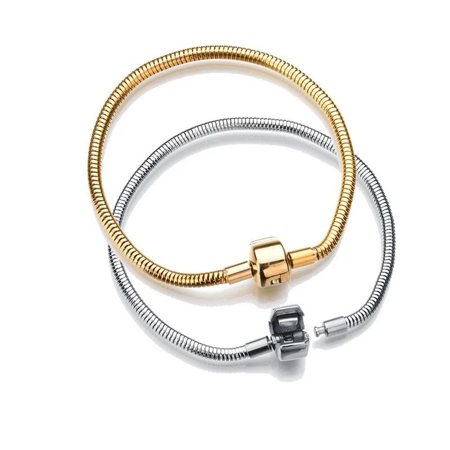 STAINLESS STEEL BASIC Snake Rope Bracelet For Charm DIY - 17/18/19/20 ...