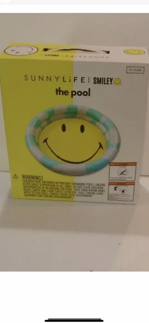 SUNNYLIFE SMILEY THE Pool Kids Above Ground Portable 65x15.5 inches ...