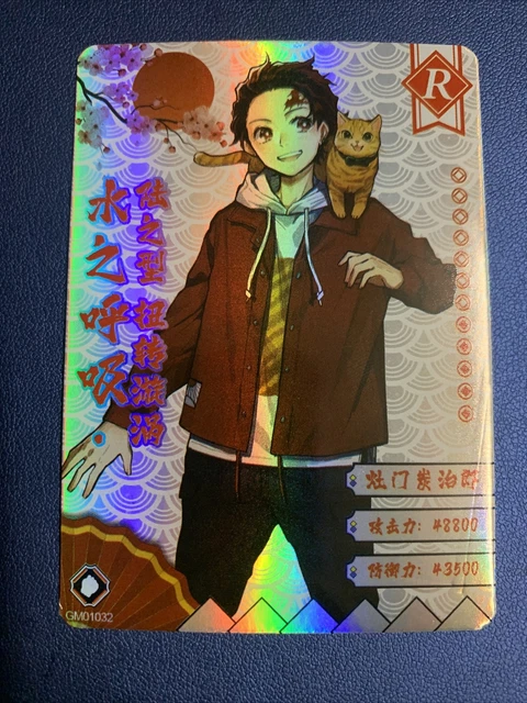TANJIRO KAMADO CAT 32 Rare Demon Slayer Goddess TCG Card Holo Doujin ...