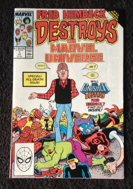 *KEY COMIC* FRED HEMBECK DESTROYS THE MARVEL UNIVERSE # 1 Special 1989 ...