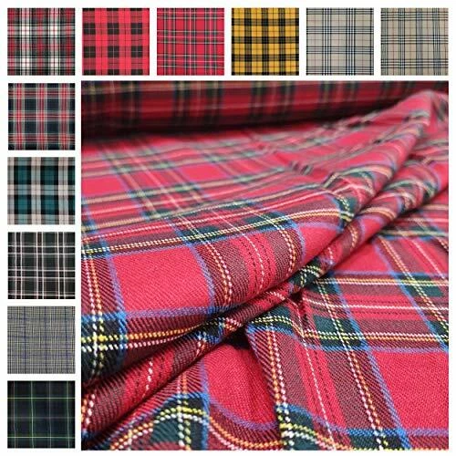PANINI TESSUTI, RITAGLI di Tessuto Tartan 2 MT x 145 cm - Fantasia (j0m ...