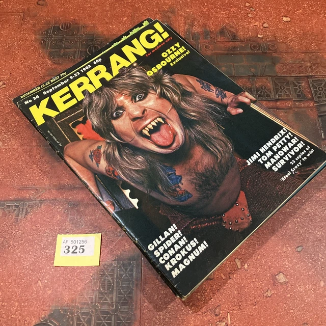 18 VINTAGE KERRANG Rock Metal Music Magazines Joblot Ozzy Osbourne Kiss ...