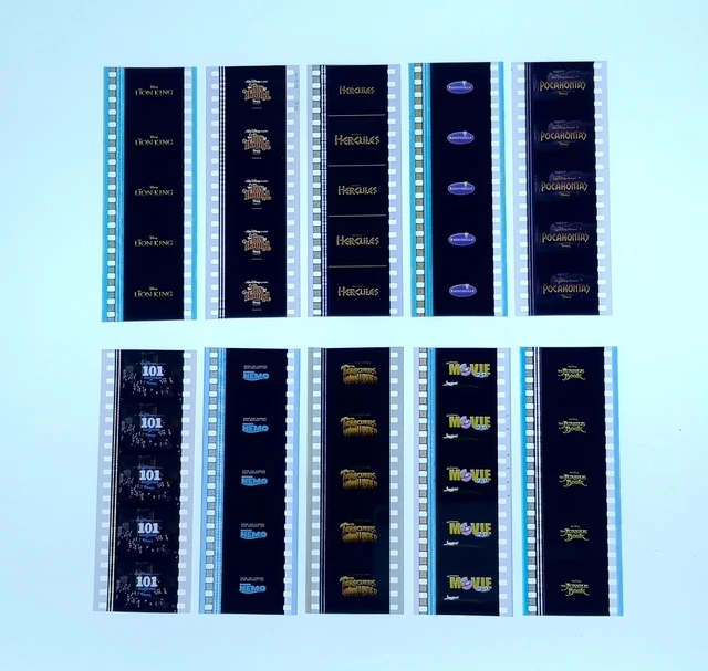 DISNEY PIXAR MOVIE Titles 35mm Film Cells Cinema Trailer Original ...
