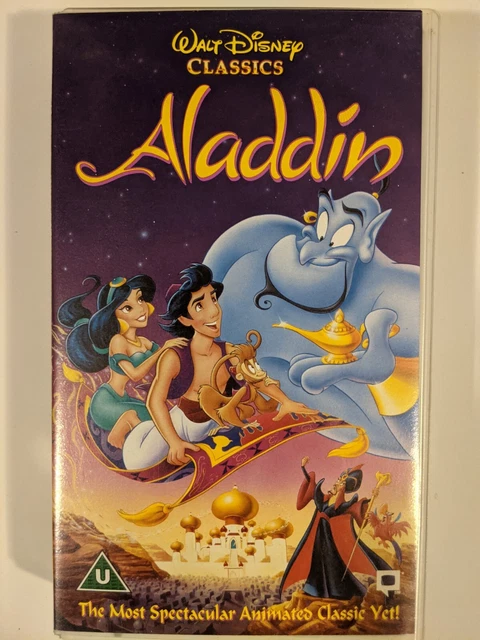 WALT DISNEY CLASSICS Aladdin (VHS/SH, 1994) Children's Animation Tested ...
