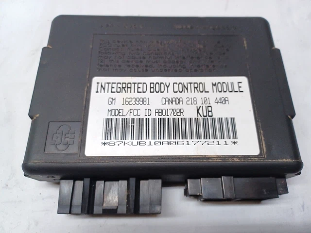 97-02 CAMARO FIREBIRD Used Integrated Body Control Module #1 16239981 ...