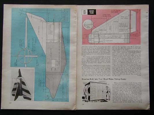 DELTA WING JET Ducted Barrel Rocket 1965 How-To build PLANS $12.33 ...