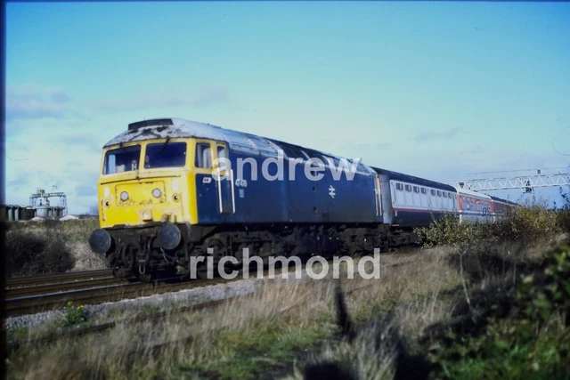 47116 CLASS 47 Diesel Locomotive & Train Original 35mm Railway Slide ...
