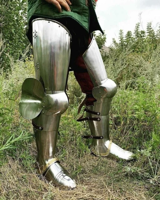 MEDIEVAL LEG COMBAT Armor Set SCA LARP Steel Protection Leg Guard ...