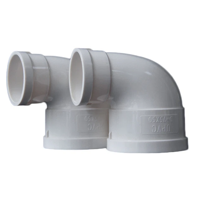 PVC DRAINAGE PIPE Reducer 90° Elbow Connector Adapter Drain Fittings ...