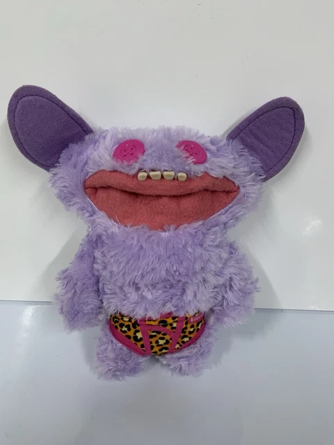 FUGGLER GRIN GRIN Budgie Purple Lilac Funny Ugly Monster Toy Plush £9. ...