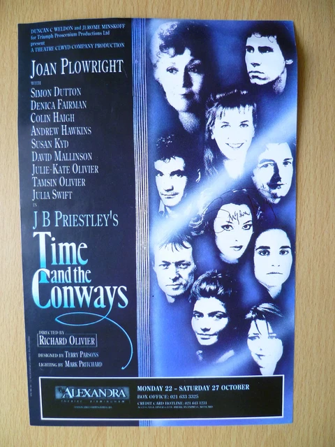 1990 CLWYD THEATRE Flyer:Time and the Conways-Autograph: SUSAN KYD,RARE ...