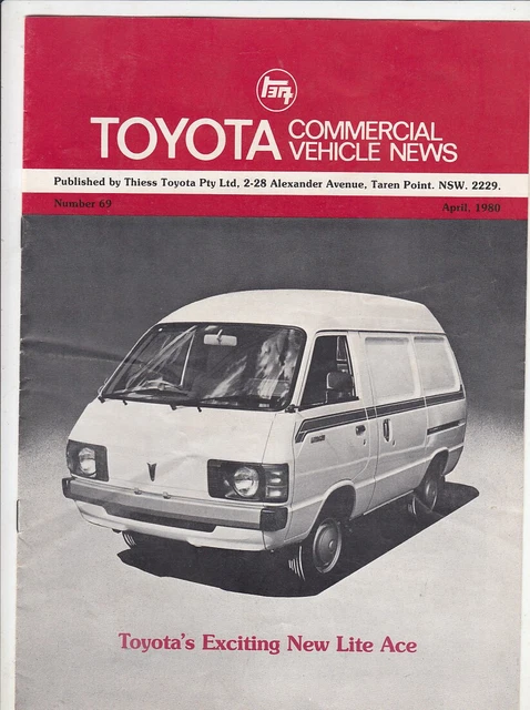 1980 TOYOTA COMMERCIAL VEHICLE NEWS Australian 8p House Magazine HIACE ...