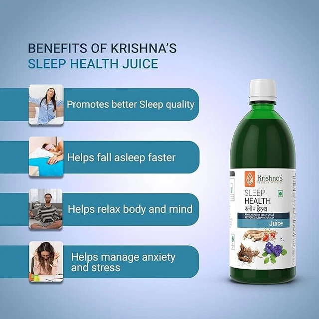 KRISHNA'S SLEEP HEALTH Juice For healthy sleep cycle, Restores sleep ...