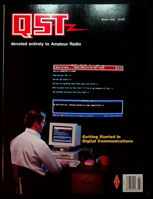 VINTAGE QST MAGAZINE March 1992 Computer Digital Japan JST-135HP ARRL ...