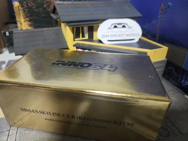 INNO64 NISSAN SKYLINE GT-R R34 Nismo R-Tune Gold Chrome Collection 1:64 ...