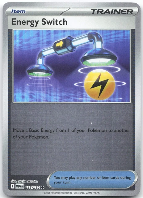 ENERGY SWITCH COMMON ME01: Mega Evolution 115/132 NM Rev Holo $3.00 ...