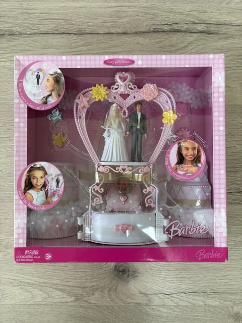 BRAND NEW MATTEL Every Girls Dream Barbie Wedding Cake Musical Playset ...