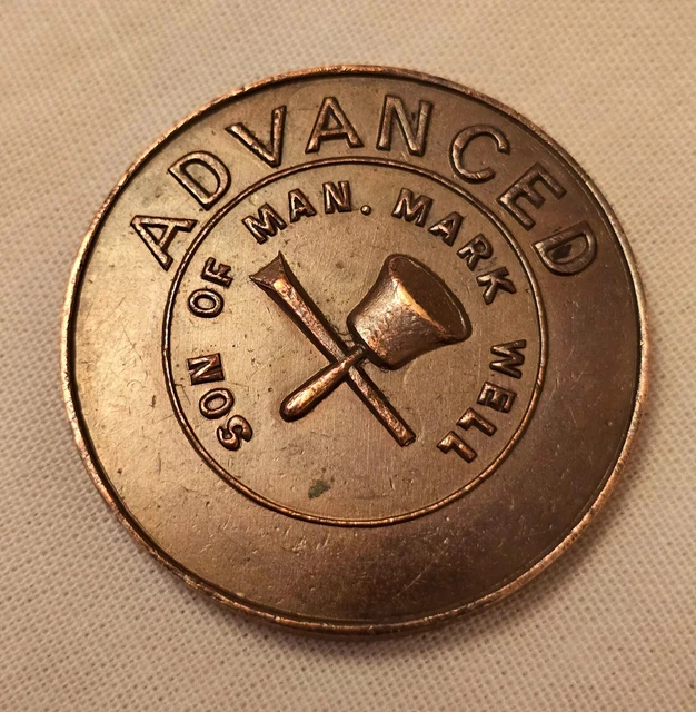 VINTAGE MASONIC PENNY Token: Advanced, Son of Man . Mark Well £10.00 ...