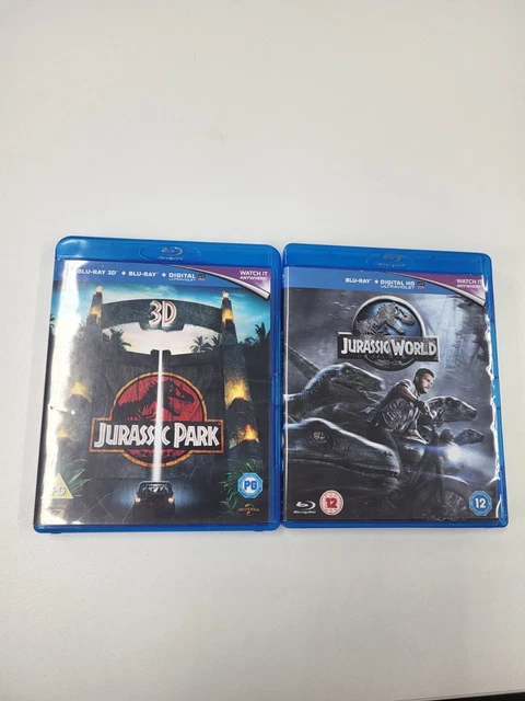 JURASSIC PARK 3D & Jurassic World Blu-Ray Movie Bundle – Action ...