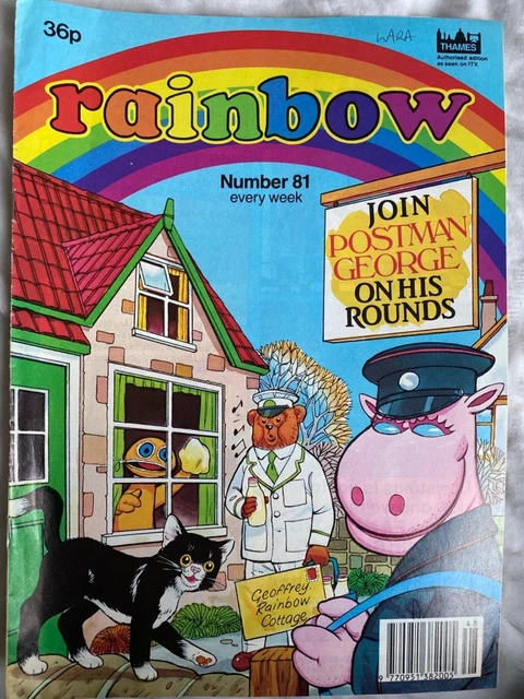 RAINBOW COMIC #81 Vintage Early 90s Thames ITV Collectable Bungle Zippy ...