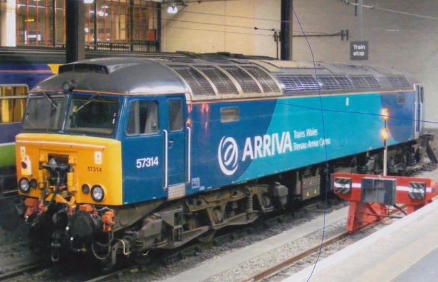 DIESEL TRAIN PHOTO Railway Picture Arriva Blue Class 57 Photograph ...