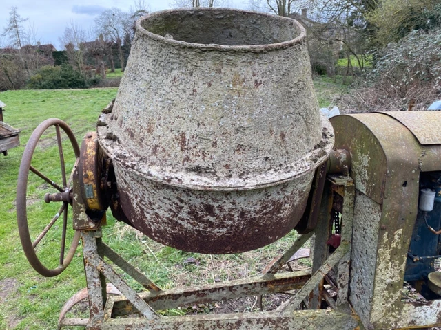A VINTAGE BENFORD cement mixer with Lister D engine and iron wheels £ ...