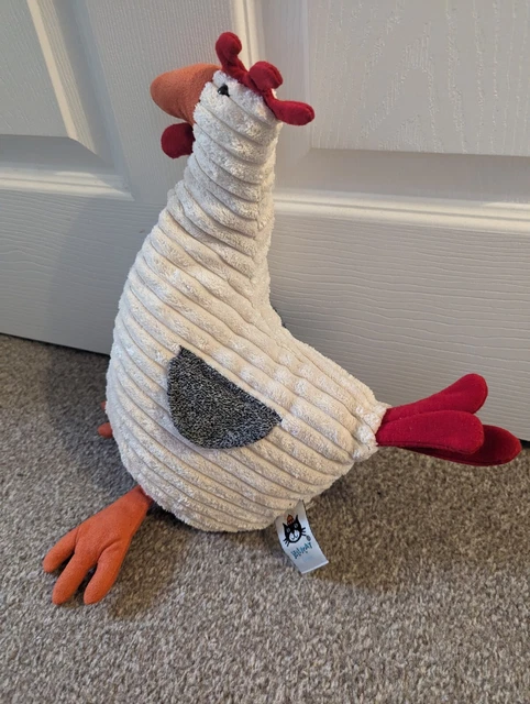 JELLYCAT *RARE* CREAM Folly Rooster Soft Plush Toy Chicken Farm ...