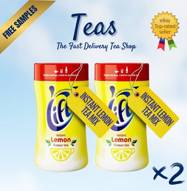 NEW UK LIFT RED Instant Lemon Tea Normal Sweetness - 2 x 165g Jar ...